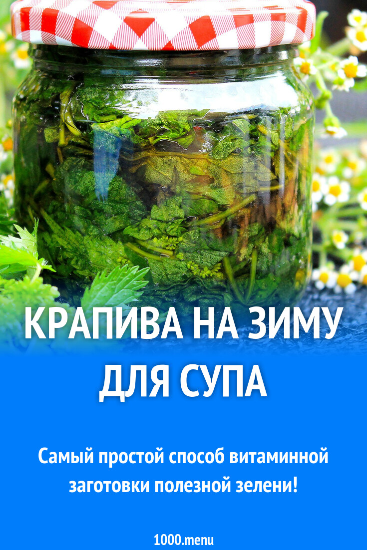 Крапива на зиму для супа рецепт с фото пошагово - 1000.menu