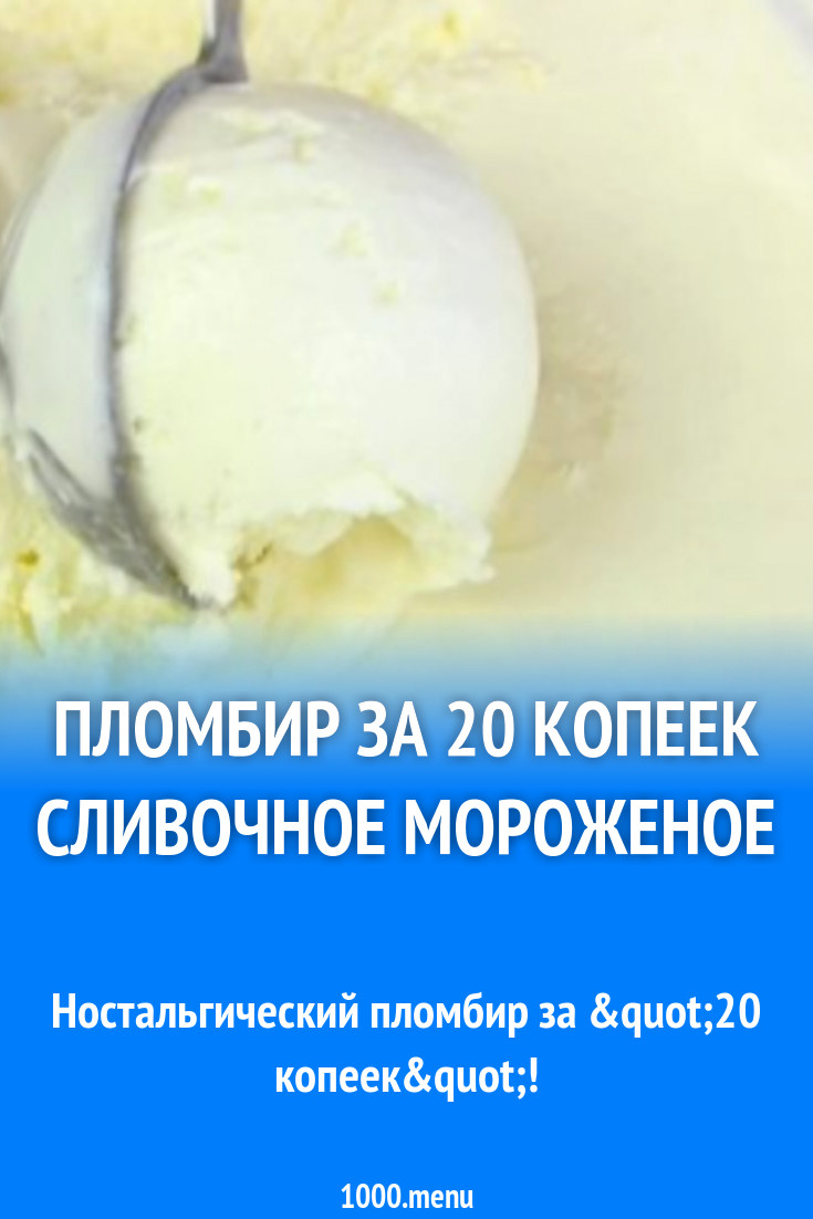 Пломбир за 20 копеек домашний рецепт с фото пошагово - 1000.menu
