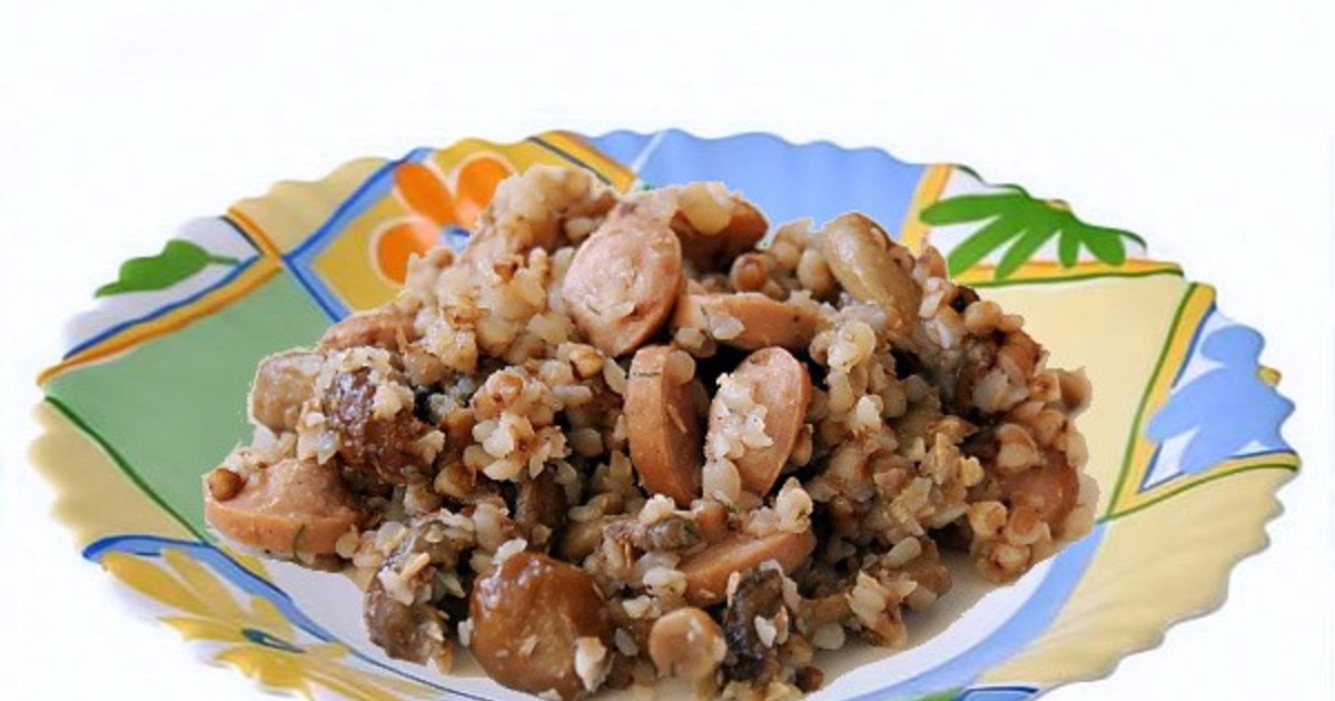 Гречка с сосисками рецепт с фото - 1000.menu