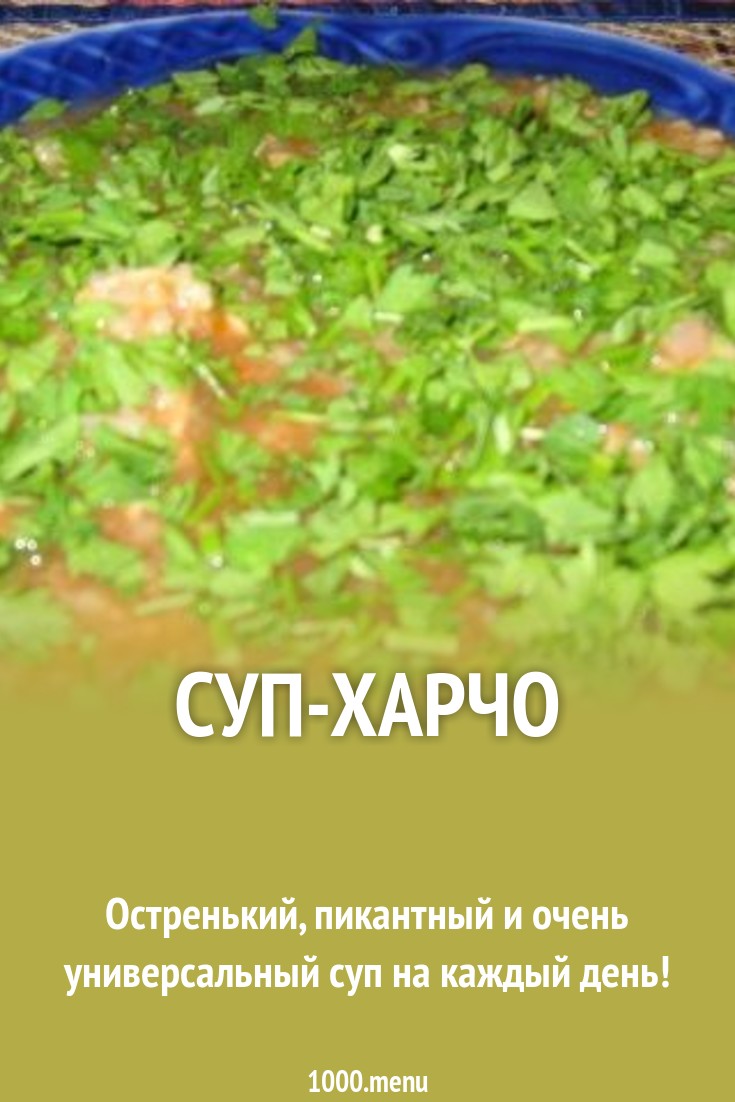 Суп-харчо рецепт с фото пошагово - 1000.menu