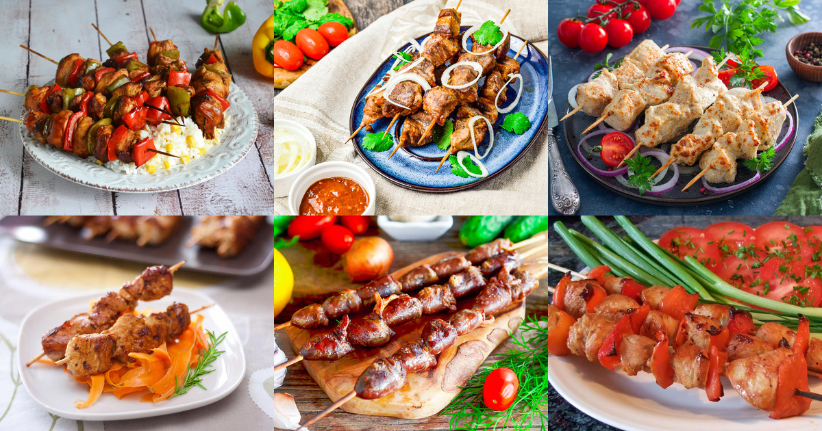 Шашлык на шпажках - 26 рецептов - 1000.menu